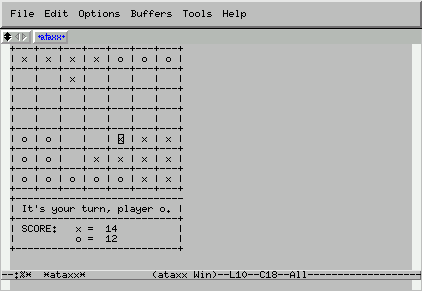 GitHub - mario-goulart/ataxx.el: An implementation of the ataxx game in Emacs Lisp
